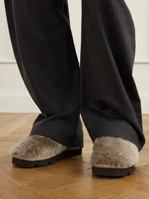 Brunello Cucinelli Monili-detailed Shearling Slip-ons