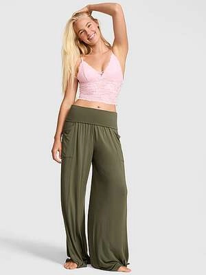 Pink Mid Rise Sweatpants For Women