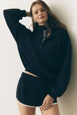 MARE MARE Quarter-zip Track Sweatshirt And Shorts Set - Navy