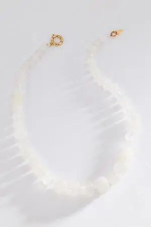 Anthropologie Chunky Beaded Necklace Clear