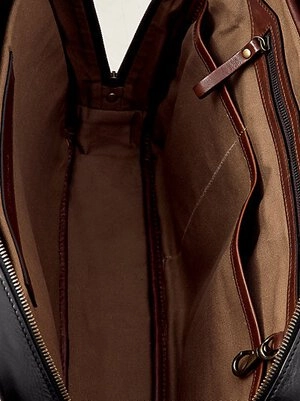 Overland Fairfield Leather Briefcase - Black