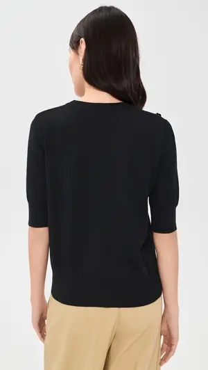 MEIMEIJ Lana Floral Paillettes Wool Top