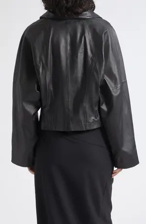 Marella Leather Double Breasted Jacket