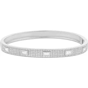 SHYMI Baguette And Pavé Bangle - Silver