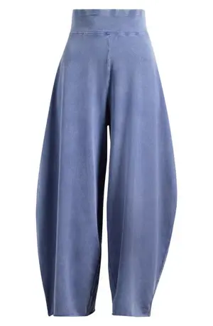 Free People Hot Shot Barrel Leg Pants - True Navy