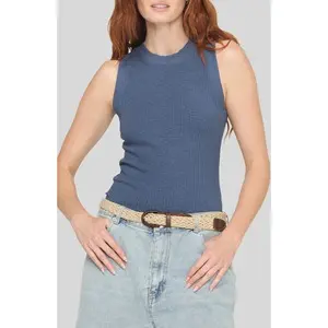 PROJECT SOCIAL T Player Rib Racerback Tank - Deep Indigo