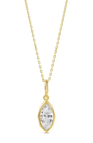 SHYMI Victorian Style Marquise Pendant Necklace - Gold
