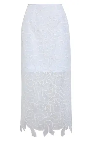 Cecilie Bahnsen Gus Embroidered Bow Organza Skirt