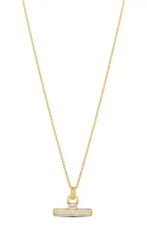 SHYMI Pav T Bar Pendant Necklace - Gold