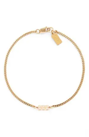 SET & STONES 24k Gold-plated Angel Numbers Charm Bracelet - Gold/888