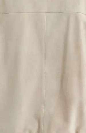 BOSS Muller Suede Bomber Jacket - Open Beige