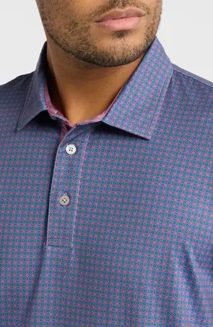 SWANNIES Gleam Performance Golf Polo - Blue Horizon