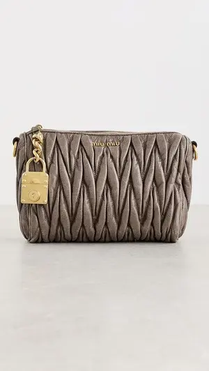 Shopbop Miu Miu Matelasse Handbag - Neutral