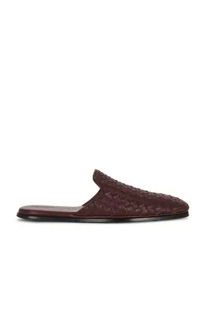 Bottega Veneta Palazzo Open Back Slipper In Burgundy