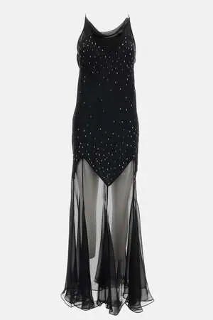 Rabanne Long Dress With Rhinestones