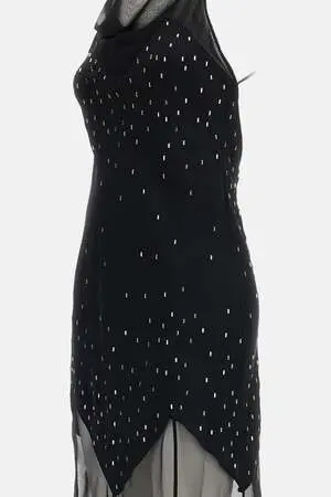 Rabanne Long Dress With Rhinestones
