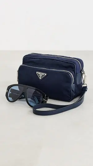 Shopbop Prada Double Pocket Tessuto Crossbody Bag
