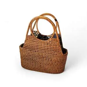 OHSUN Neutrals / Aiko Rattan Bucket Chestnut
