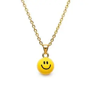 WHYAT Gold / Yellow Moody Hand-painted Necklace – Sterling Silver, Gold-plated - Gold/yellow