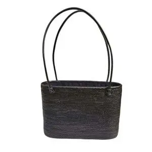 OHSUN Lola Rattan Tote - Black
