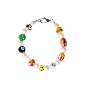 WHYAT White / Black / Red Sunday Bracelet - White/black/red