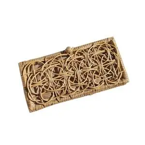 OHSUN Neutrals Berta Wicker Clutch