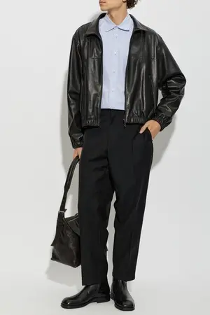 JIL SANDER Wool Canvas Tailored Pants