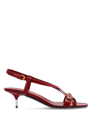Versace Leather Heeled Sandals