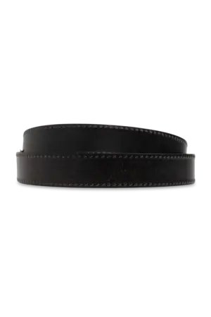 ALLSAINTS Wide Leather Belt With Silver Buckle
