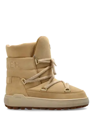 Bogner Suede Lace-up Snow Boots - Beige