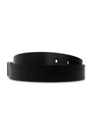 ALLSAINTS Wide Leather Belt With Antique Gold-tone Buckle