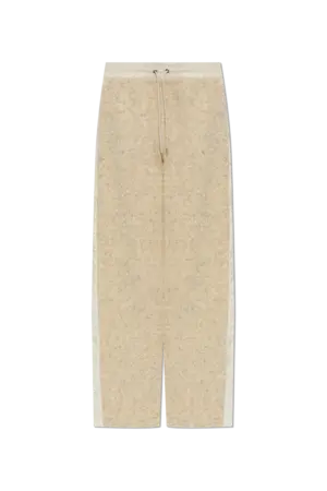 Moncler Wide-leg Boucle-effect Pants With Contrast Panels