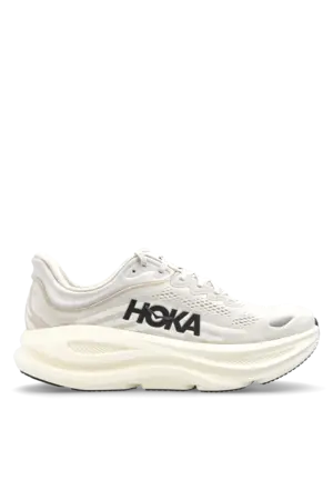 HOKA® HOKA Bondi 9 Lace-Up Sneakers Cream