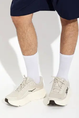 HOKA® Bondi Lace-up Sneakers - Cream