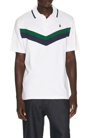 Polo Ralph Lauren Soft Touch Chest Stripe Polo - White