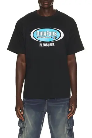 PLEASURES X Onlyfans Communications T-shirt - Black