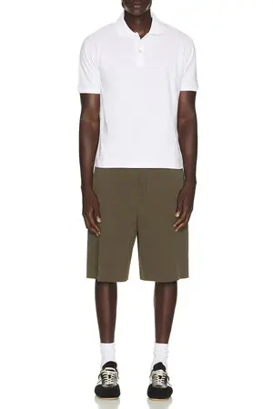 JIL SANDER Short Sleeve Polo In White