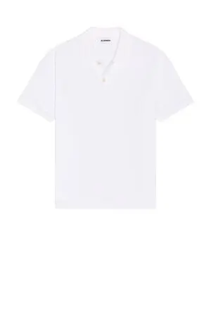 JIL SANDER Short Sleeve Polo In White
