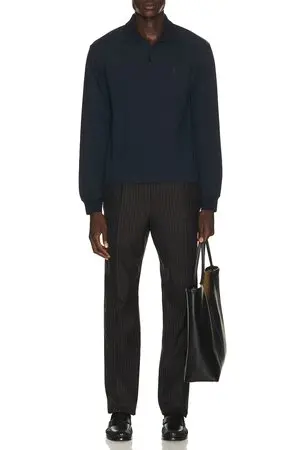 JIL SANDER Cotton Piquet Jersey Polo In Navy