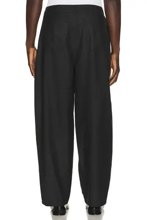LE17SEPTEMBRE Wool Curved Trousers In Black