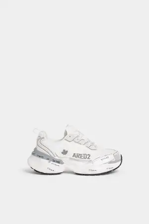 Dsquared2 Mesh And Suede Patchwork Sneakers - White