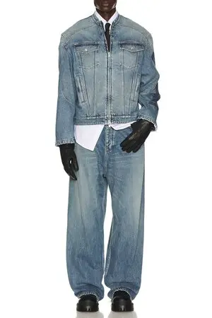 Balenciaga Motorcycle Denim Jacket