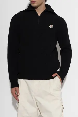 Moncler Wool Turtleneck With Logo Patch