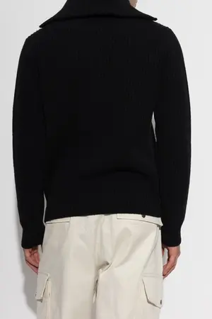 Moncler Wool Turtleneck With Logo Patch