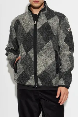 Moncler Cardigan With Logo Patch