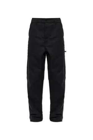 Moncler Pants With Logo Patch - Black
