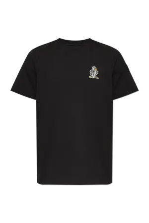 Moncler T-shirt With Patch - Black