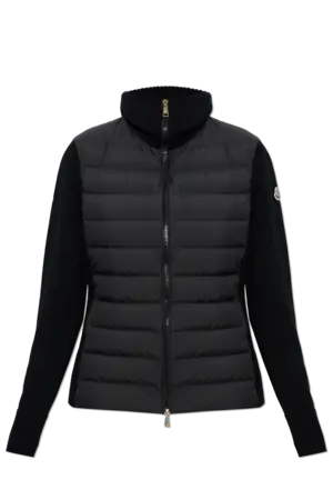 Moncler Quilted Knit Cardigan - Black