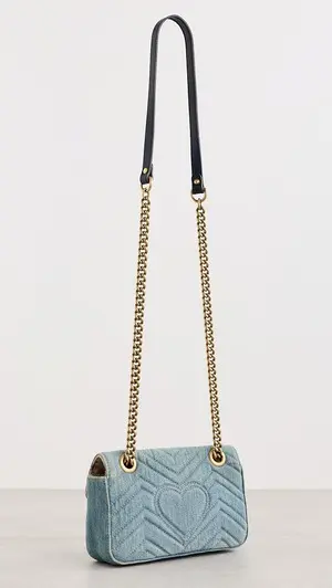 Shopbop Gucci Denim Matelasse Marmont Flap Bag