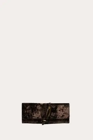 LIFFNER Liffner Belted Velvet Clutch Brown